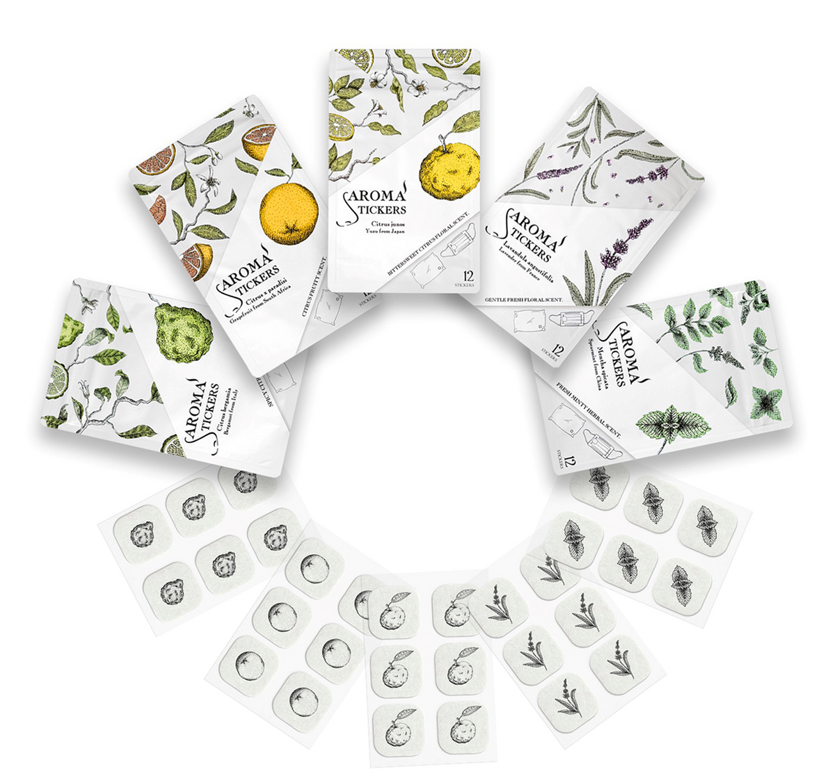 All in One - Single Scents (5 Pack) — Aroma Stickers